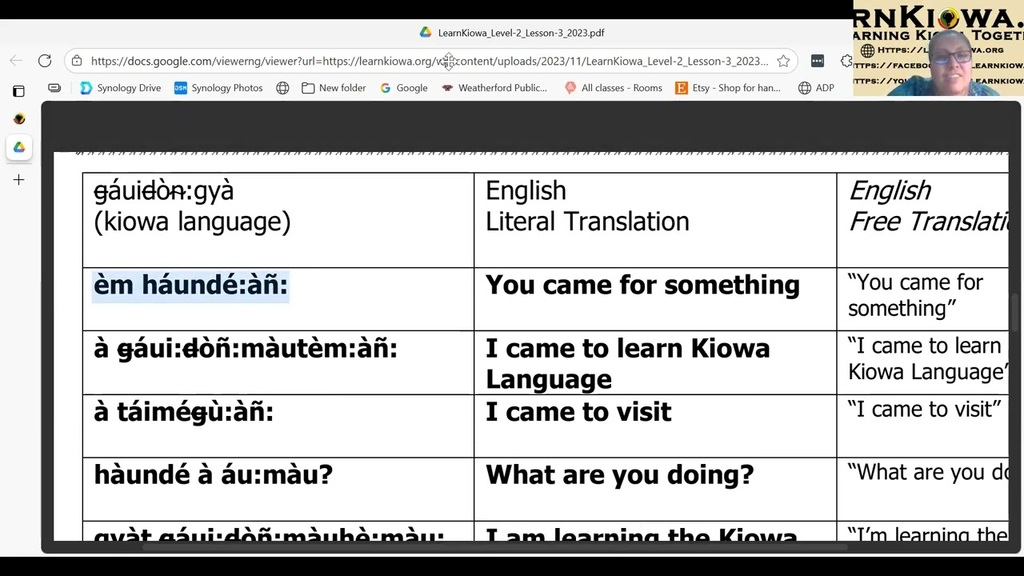 LearnKiowa.org – Learning Kiowa Together